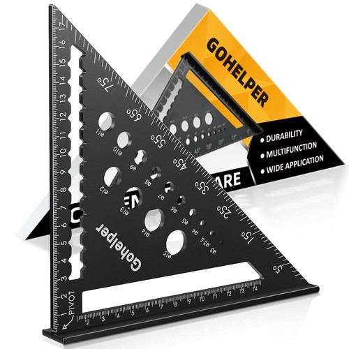 Aluminium Carpenter Square 7 Inch Ruler Protractor Woodworking ...