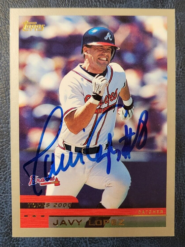 1999 TOPPS JAVY LOPEZ ATLANTA BRAVES SIGNED AUTOGRAPHED CARD #16 W/COA ...