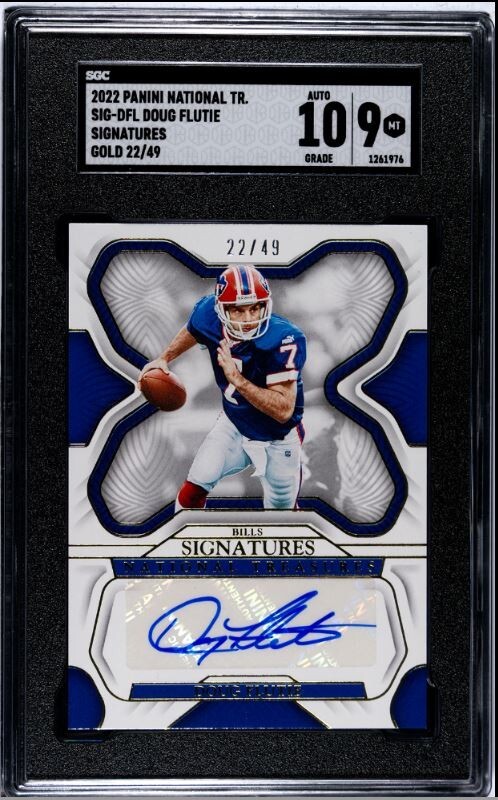 2022 Panini National Treasures - Signatures Gold #SIG-DFL Doug Flutie ...