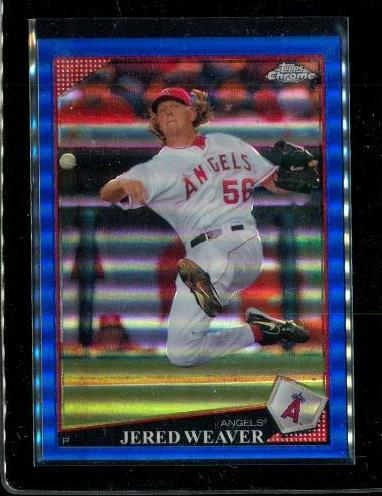 2009 TOPPS CHROME Refractor Baseball Card #134 JARED WEAVER Angels LE ...