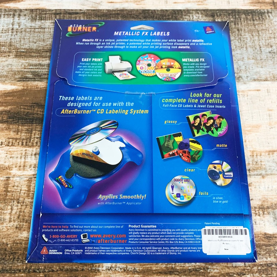 [NEW] LOT of 3 Packs - Avery After Burner Metallic FX CD/DVD Labels ...