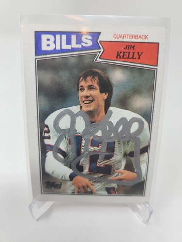 1987 Topps Jim Kelly Signed Silver #362 RC Rookie Buffalo Bills PSA COA ...