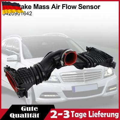Ansaugrohr + 4 Pin Luftmassenmesser für Mercedes W164 ML300 CDI OM642 ...