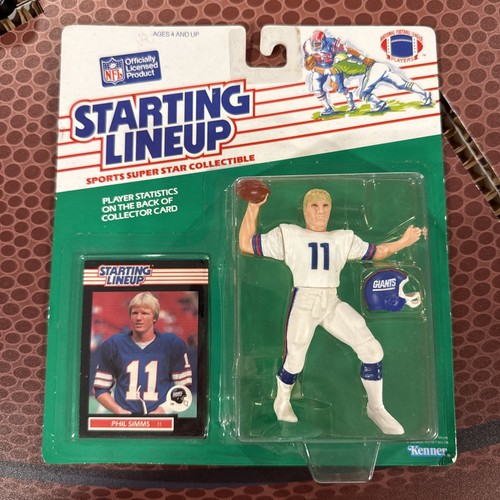 1989 Starting Lineup Phil Simms NFL New York Giants Figure/Helmet/Card ...