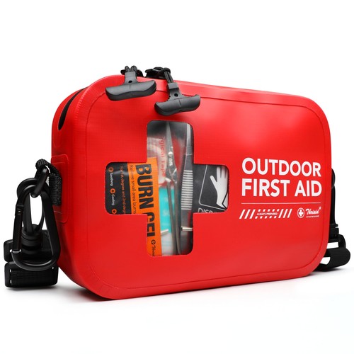 152 PCS Waterproof First Aid Kit, Portable Small Boat Dry Bag Bug Out ...