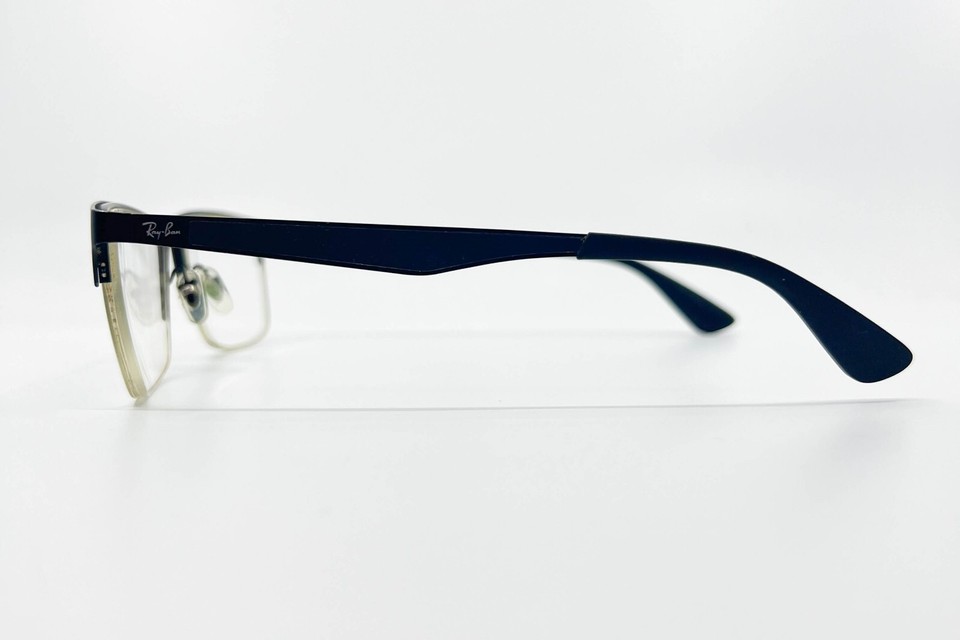 Ray-Ban RB6335 2855 Eyeglasses Brown Gunmetal Half Rim Frames 56-17-145 ...