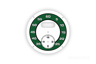 Porsche Sport Chrono Stopwatch Clock Dial Replacement Gauge Face White ...
