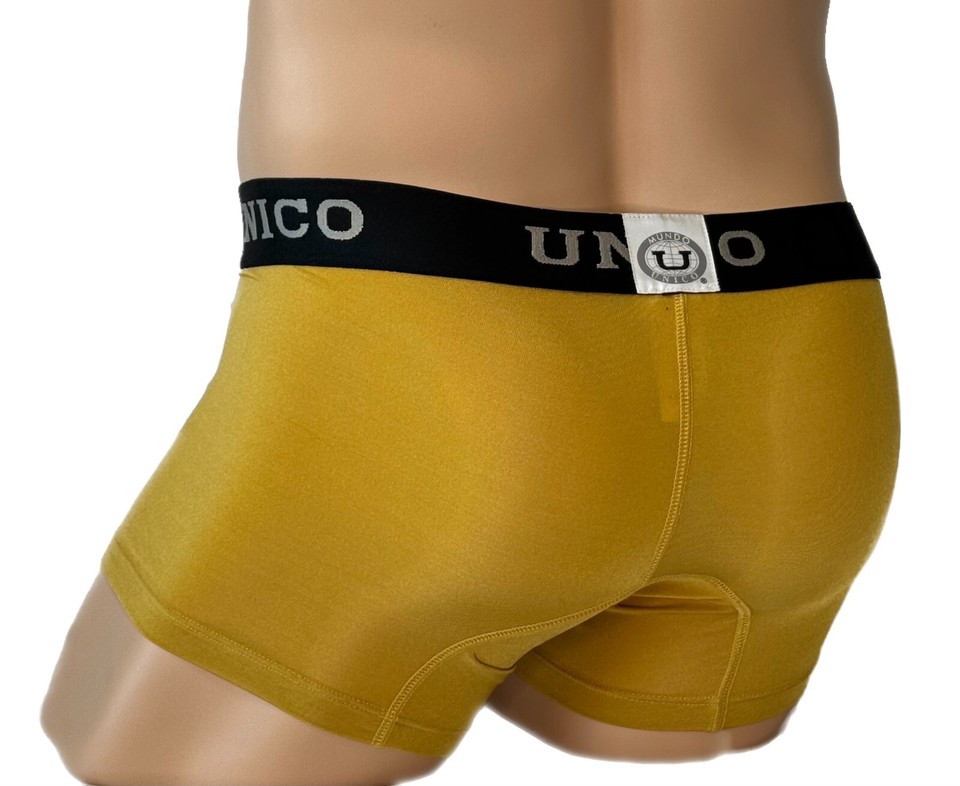 Mundo Unico Men's TRUNK Short Boxer Brief Size M Underwear GOLD YELLOW ...