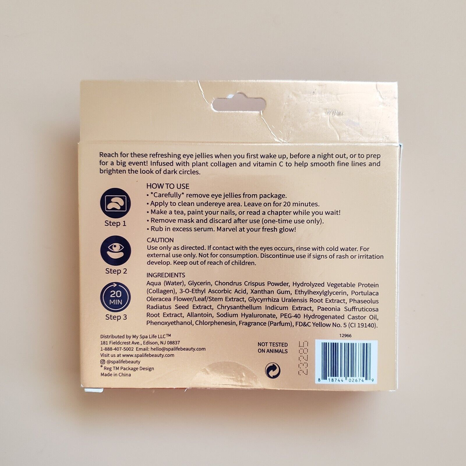 Spa Life Vitamin C with Plant Collagen Under Eye Patches 6 Pairs/12 ...