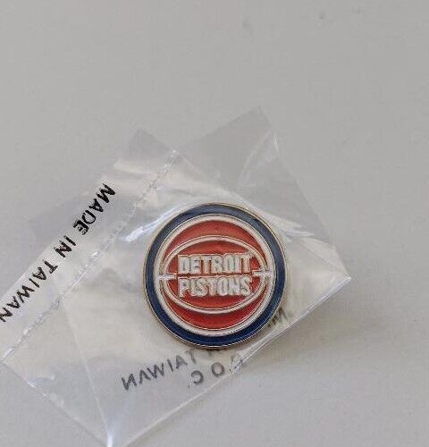 NBA Detroit Pistons Small Round Logo Pin Stamped C P & D Basketball OOP ...