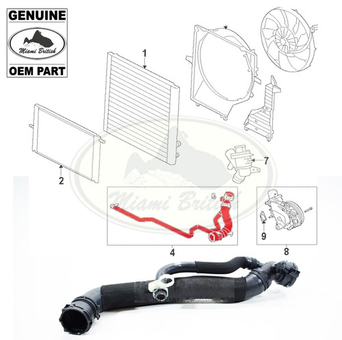 LAND ROVER RADIATOR LOWER HOSE RR SPORT DISCOVERY RANGE LR166362 ...