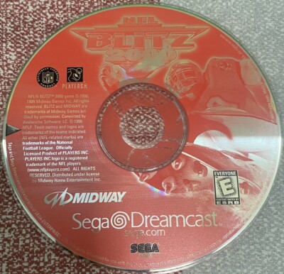 NFL Blitz 2000 (Sega Dreamcast, 1999) **DISC ONLY** 31719209835 | eBay