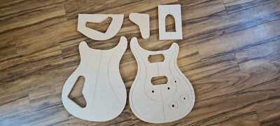 PRS Custom 22 Stoptail Guitar Body Routing Template Set 9mm MR MDF ...