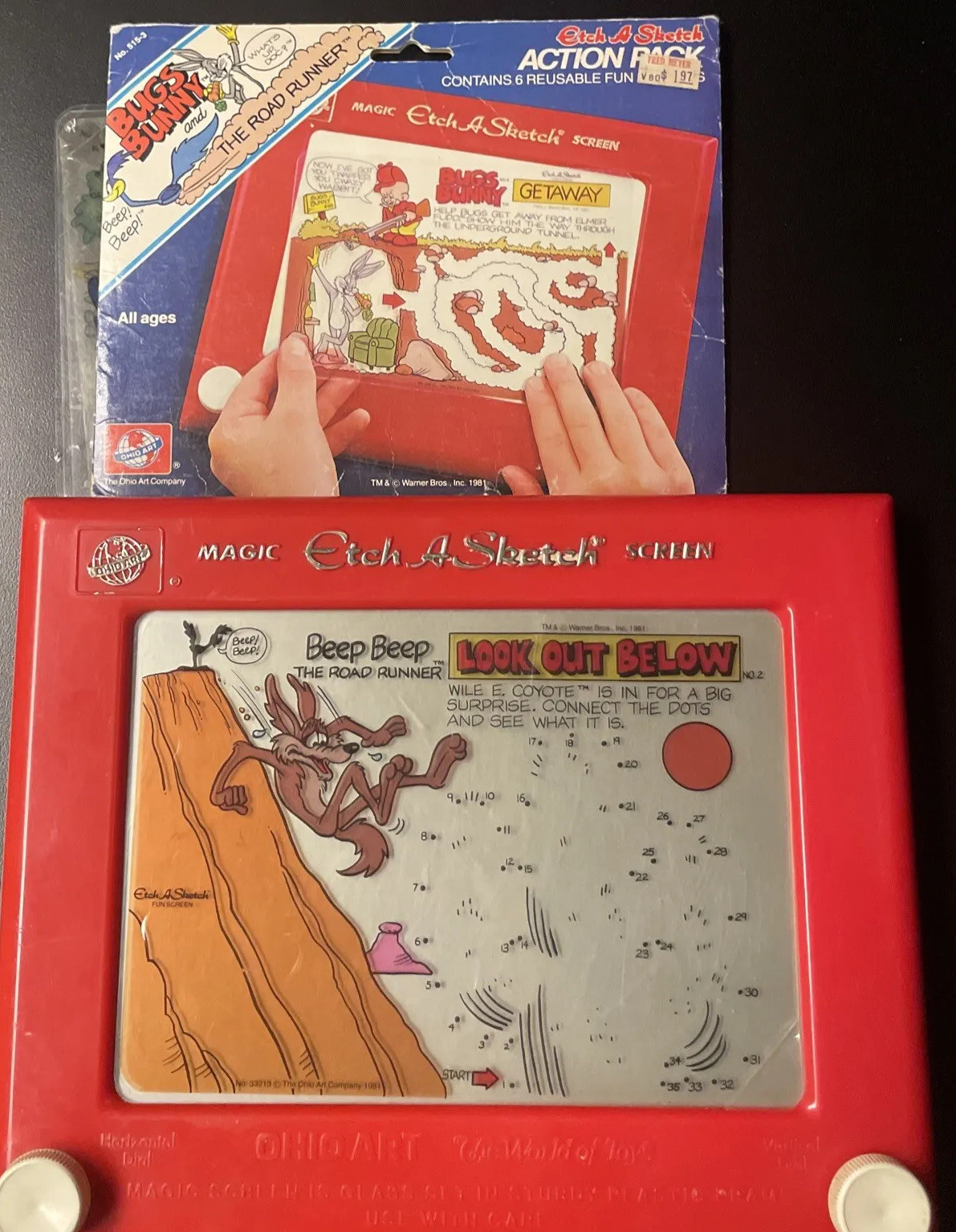Magic Etch A Sketch w. Bugs Bunny Action Pack (6 sheets) | eBay