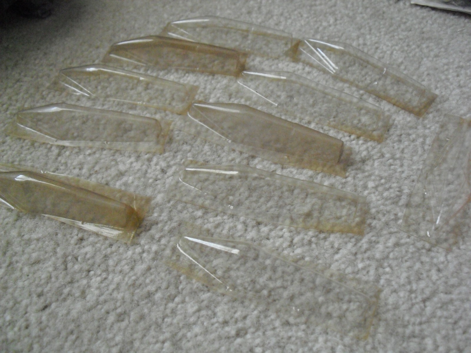 Lot of 11 Vintage RC Airplane Parts Small Clear Plastic Canopies 3.5 ...