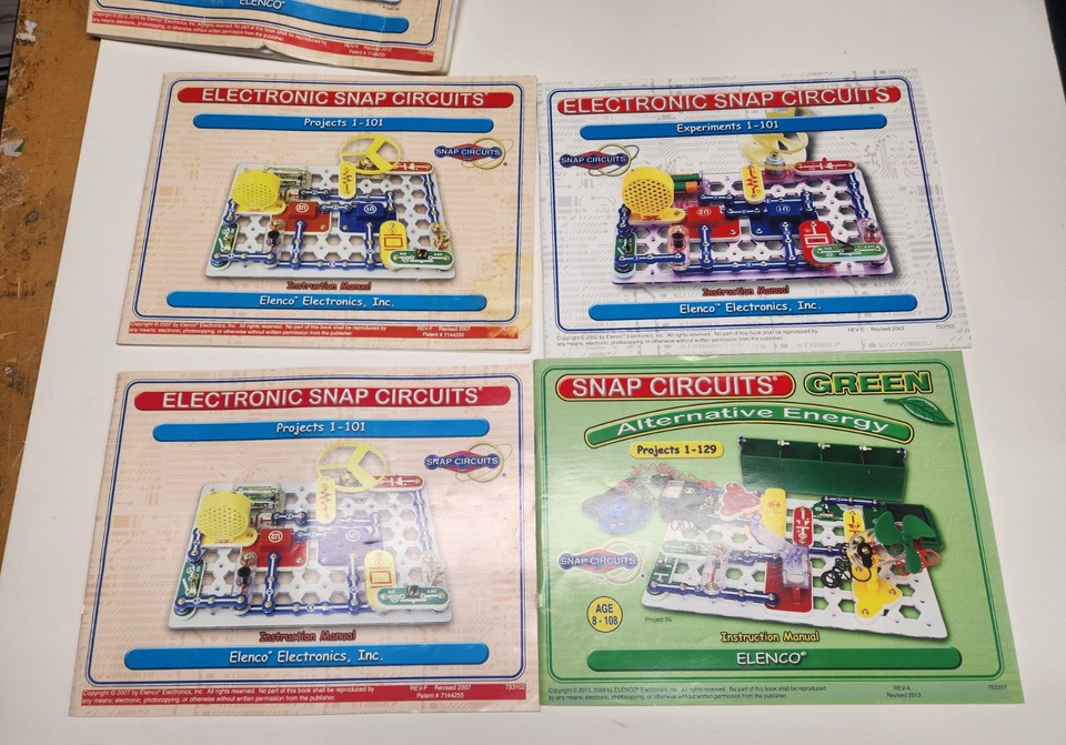 Lot Over 300 Pieces Elenco Snap Circuits Parts Electronic Stem Science ...