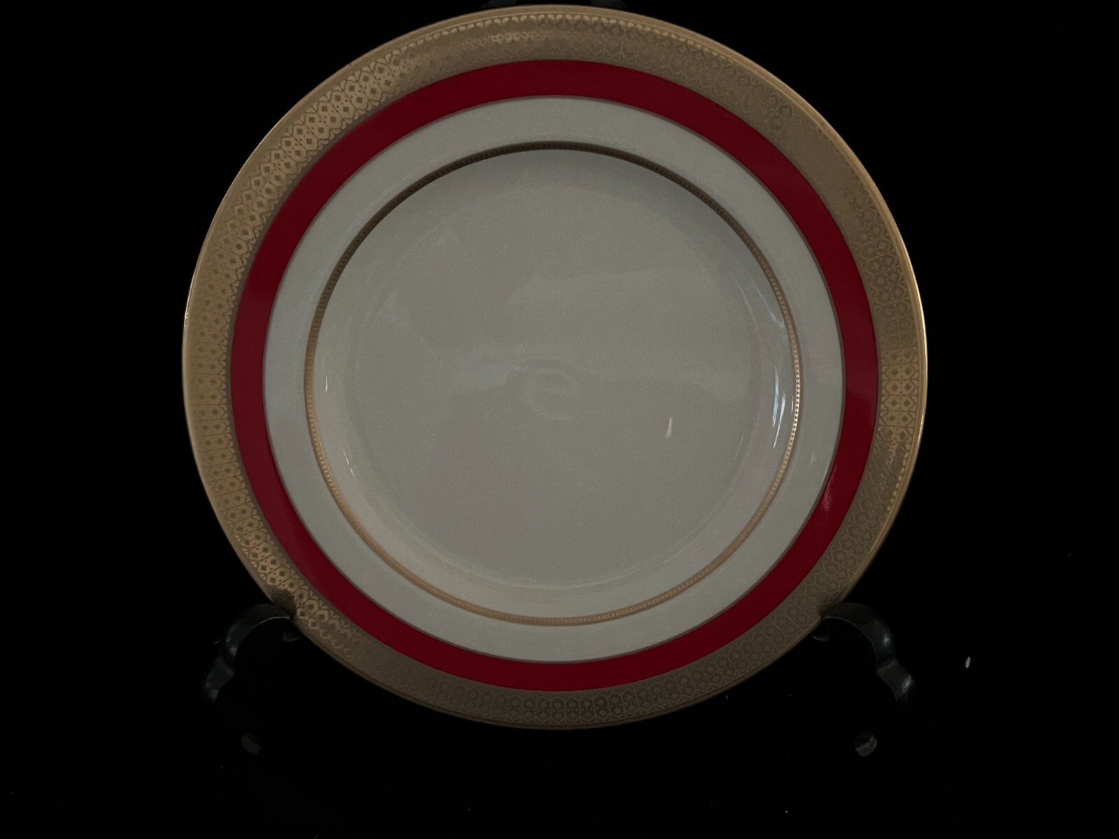 Lenox Embassy Red Gold Salad Plate New | eBay