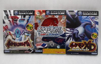 GameCube Pokemon BOX, XD Dark Lugia, Colosseum 3Games w/ 1 Memory Card ...