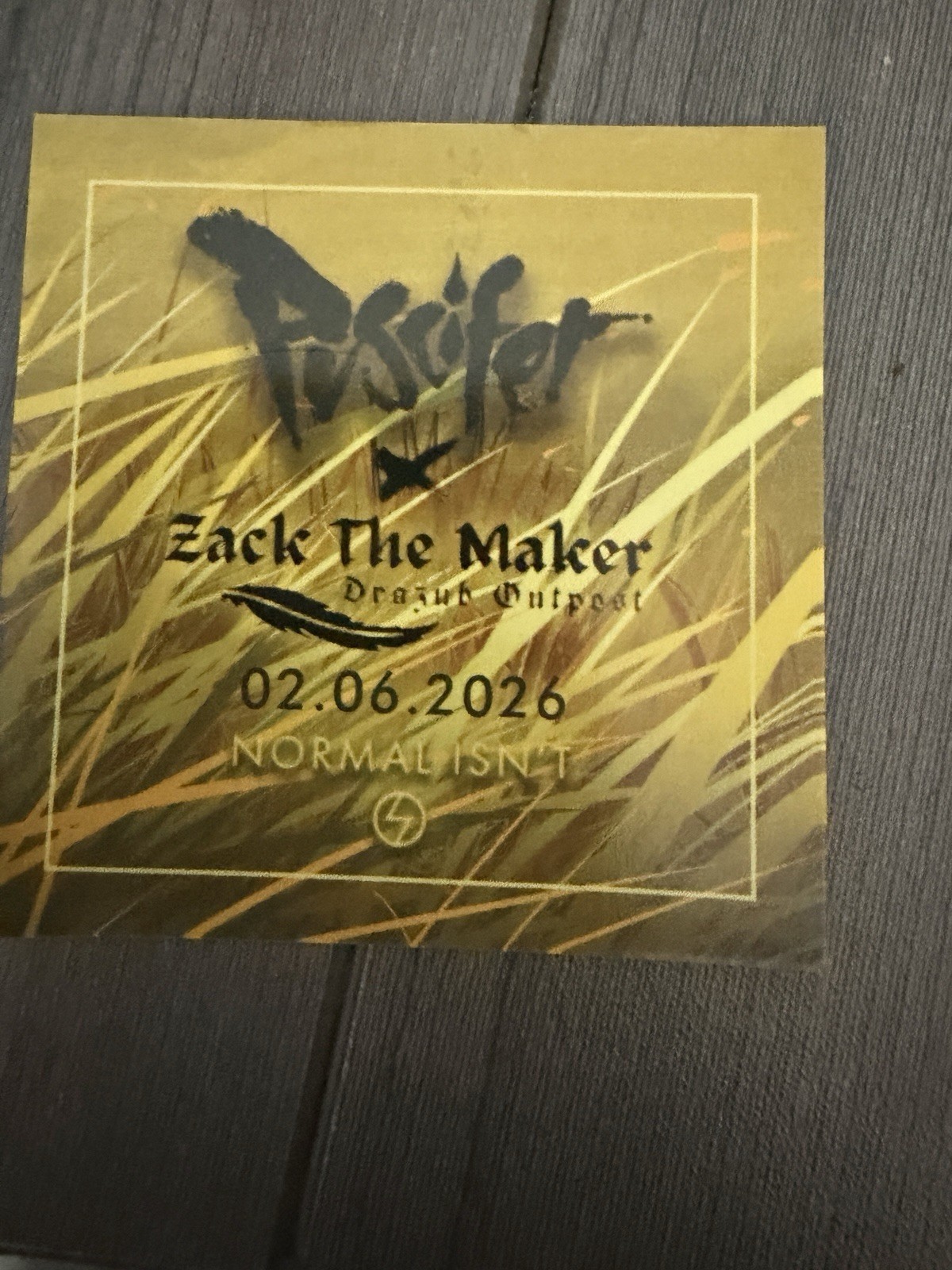 Puscifer Normal Isn't coin Zack The Maker 02.06.2026 Memorabilia | eBay