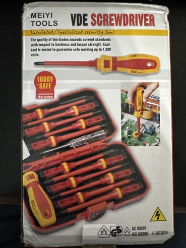 13/Pcs VDE Insulated Screwdriver Set 1000V Meiyi Tools Bits & Tester ...