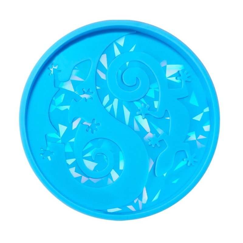 Easy Demould Geckos Patterned Coaster Mold in Silicone for Epoxy Resin ...
