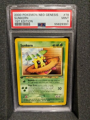Sunkern PSA 9 1st Edition Neo Genesis #78 2000 Pokemon Card | eBay