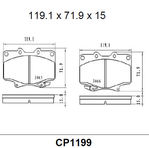 Premier Ceramic Brake Pads To Suit Bendix DB1199 DB1199 | eBay Australia