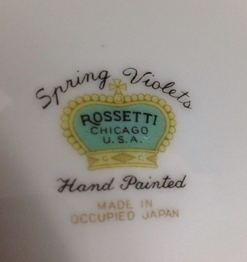 Rossetti Spring Violets Fine China 6" Lemon Dish Occupied Japan Hand ...