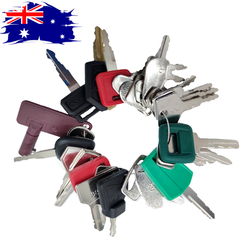 28 Excavator Plant Digger Keys Master Set BOBCAT KUBOTA HITACHI JCB ...