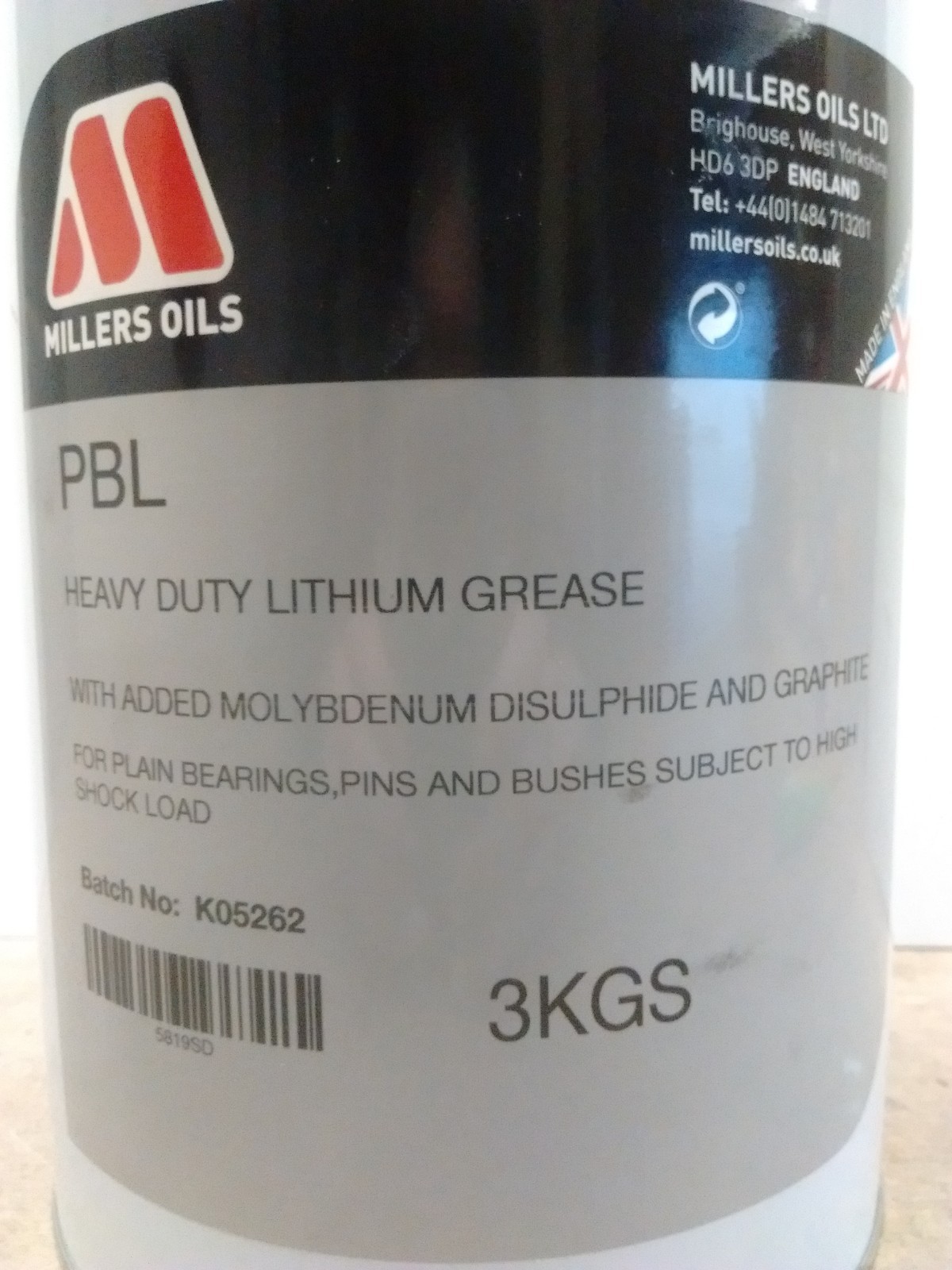 MILLERS OILS PBL, HEAVY DUTY LITHIUM, MOLLY / GRAPHITE PIN & BUSH ...