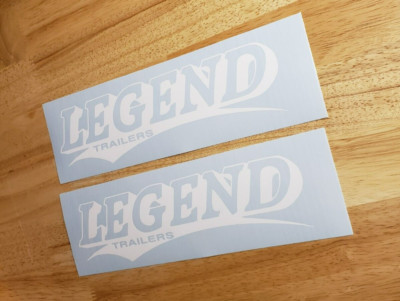 LEGEND trailers Decals Stickers Gloss WHITE 10.6" x 3" Replacement Fast ...