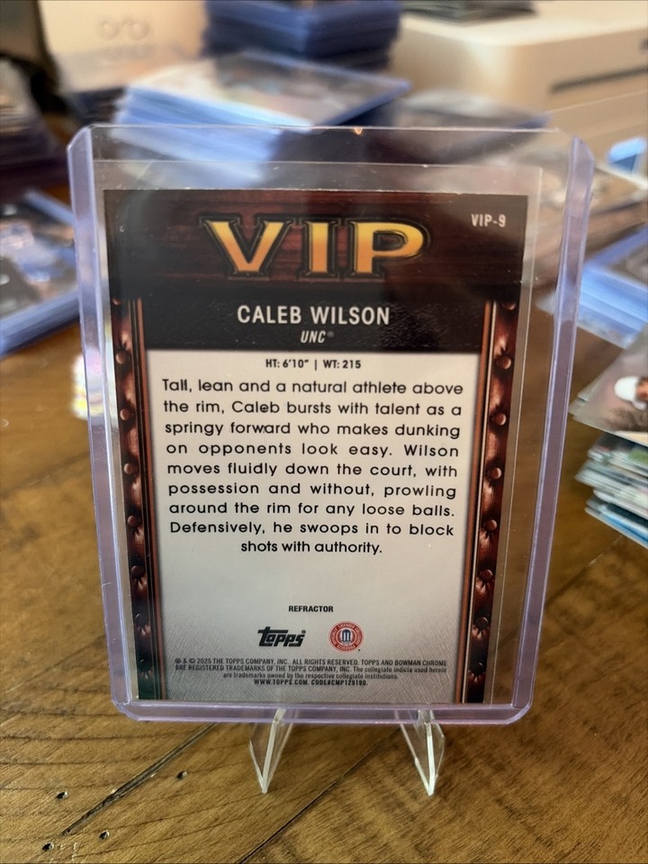 2026 Bowman Chrome Caleb Wilson UNC #VIP-9 Refractor SP | eBay
