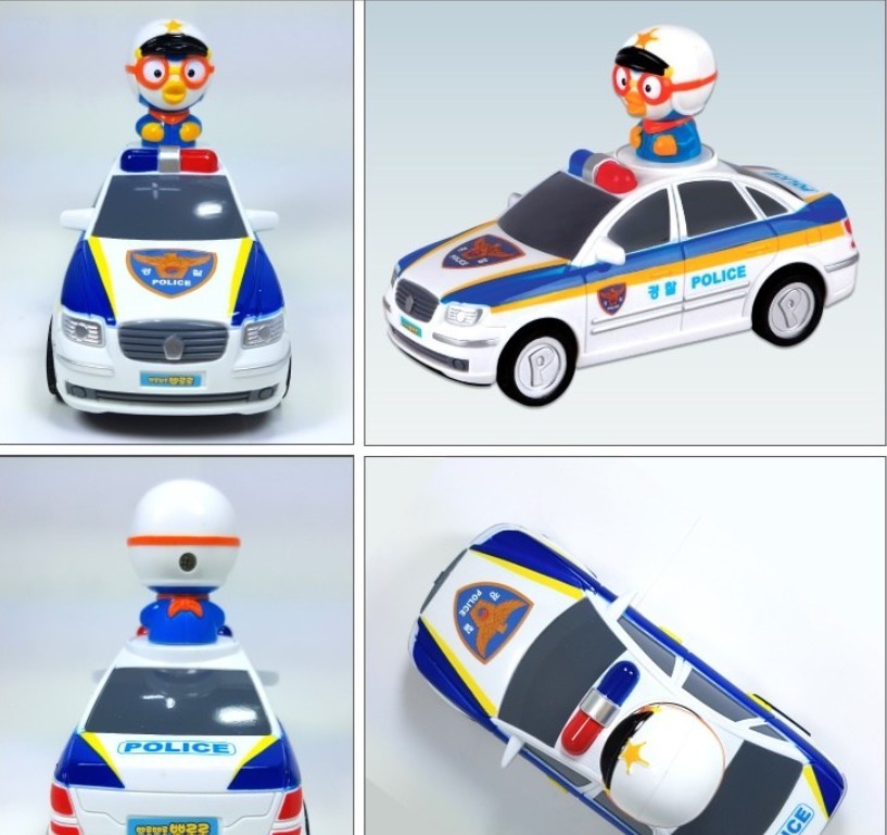 Korean TV Anime Little Penguin Pororo Push And Go Police Car Toy Cute ...