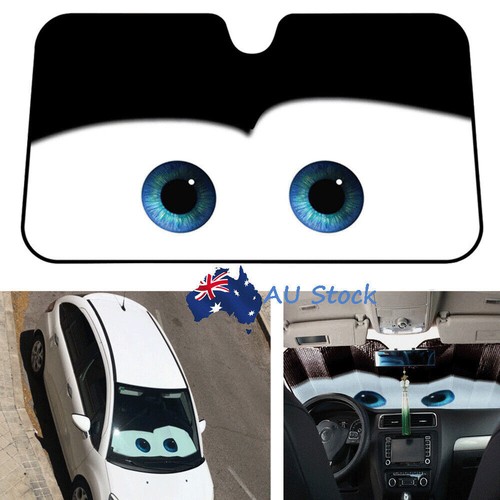 Black Big Eyes Pattern Car Windshield Sun Shade Windscreen Visor Cover ...