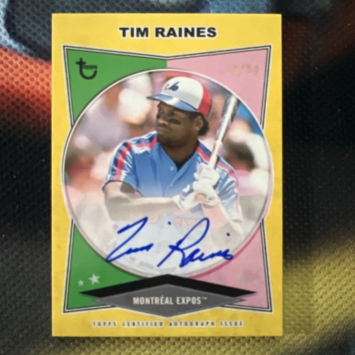 2023 Topps Brooklyn Collection Tim Raines Gold Auto Autograph /50 Expos ...