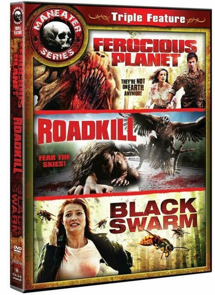 Maneater Series: Ferocious Planet/Roadkill/Black Swarm (DVD, 2013, 3 ...