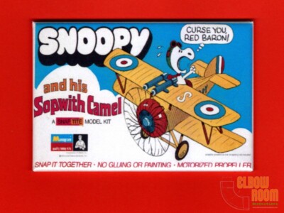 Monogram Snoopy Sopwith Camel model box art 2x3" fridge/locker magnet ...