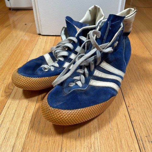Vintage 70s Adidas Track Shoes West Germany Suede High Top | eBay