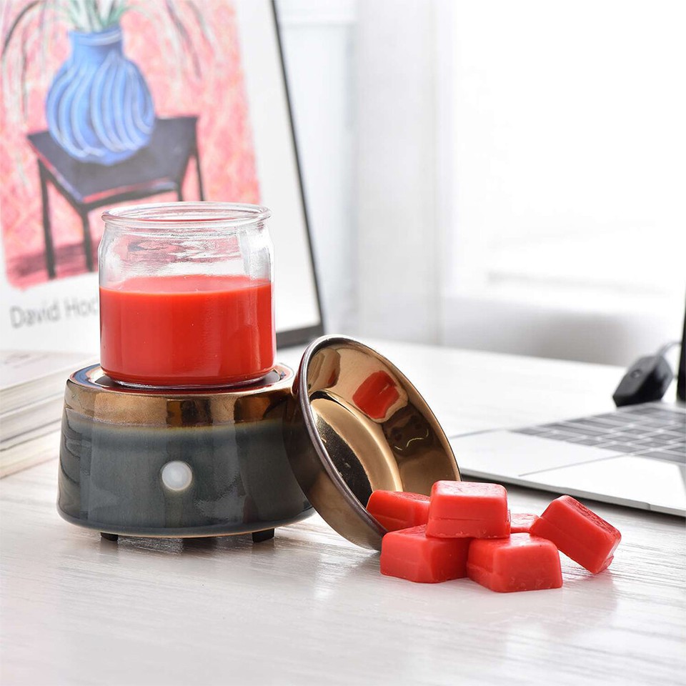 AU 3 In 1 Versatile Ceramic Scented Wax Burner Wax Cubes Burner for Spa ...