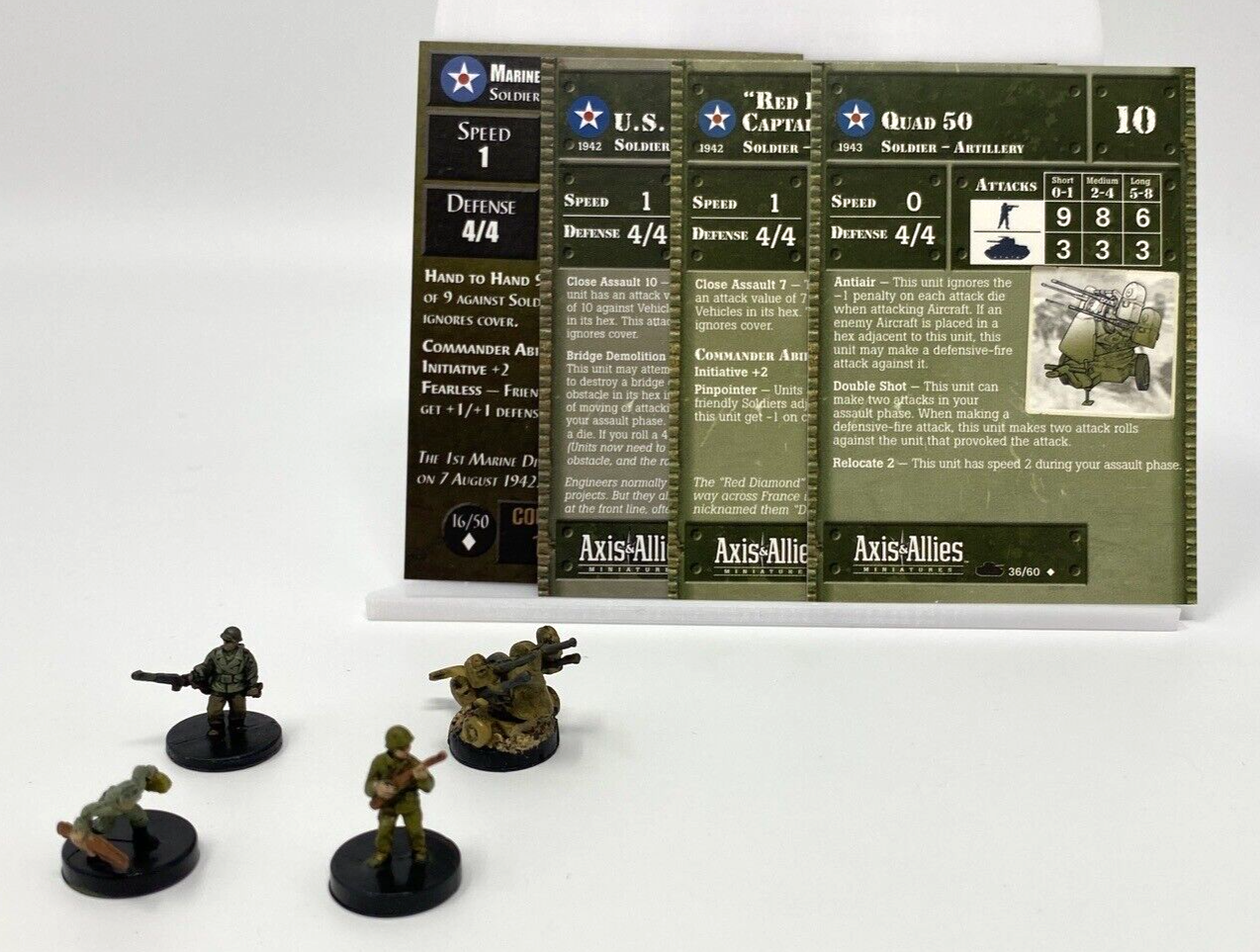 Axis & Allies: Mixed Sets - American Army Miniature Lot - 14 Models ...