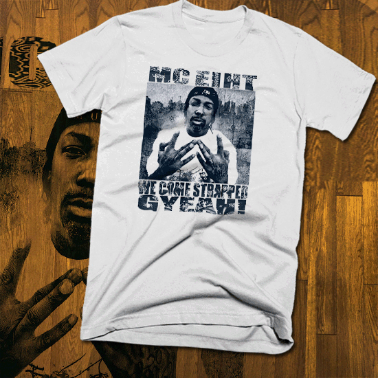 Hip Hop t-shirt Street Hustle West coast MC 90s Gangsta rap vinyl white ...