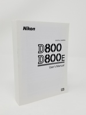 Nikon D800 D800E Instruction Owners Manual Book NEW | eBay