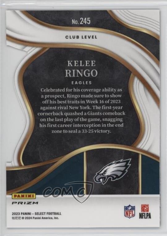 2023 Panini Select Club Level Red & Yellow Prizm Die-Cut Kelee Ringo ...
