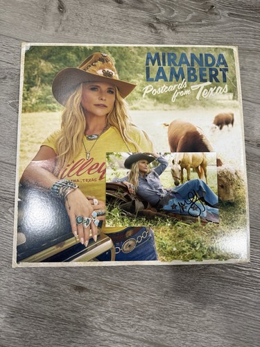 Miranda Lambert SIGNED Postcards From Texas SEA BLUE Vinyl Record FREE ...