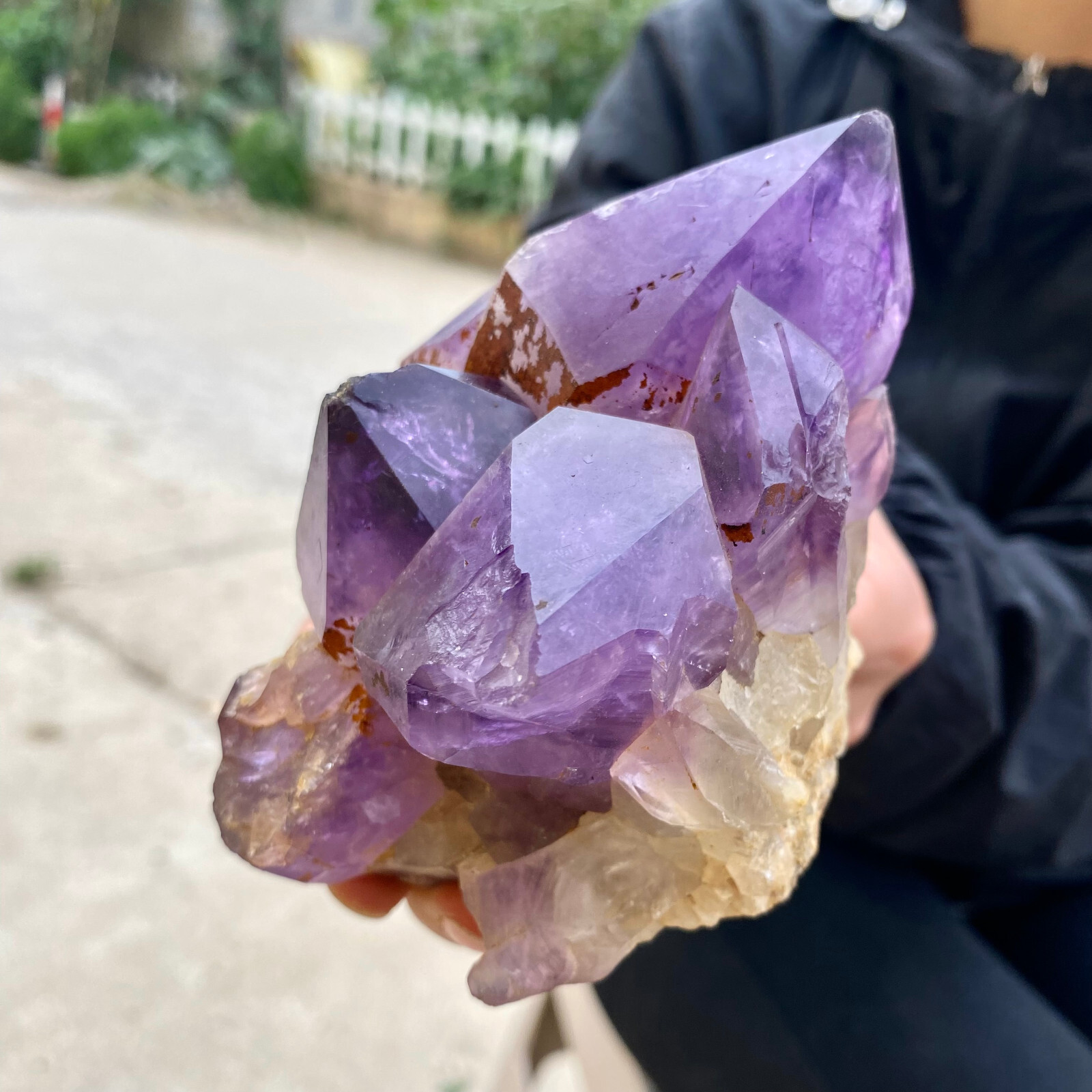 1.5LB Natural amethyst Cluster Quartz Crystal backbone mineral Specimen ...