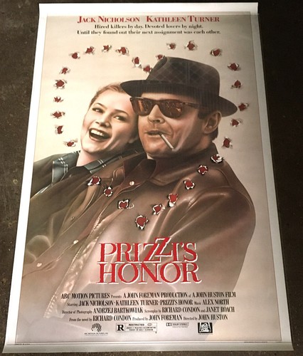 John Huston's PRIZZI'S HONOR 1985 ORIGINAL ROLLED MOVIE POSTER! JACK ...