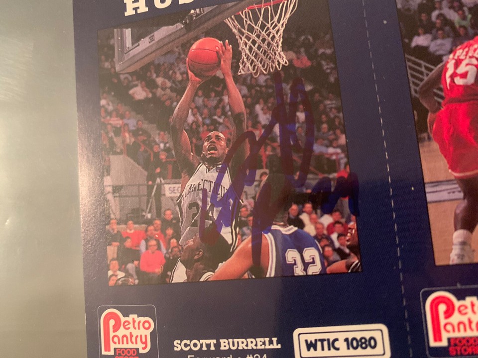Scott Burrell autographed UCONN HUSKIES card sheet 1990-1991 | eBay