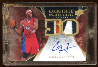 COREY MAGGETTE 2007 EXQUISITE AUTOGRAPH NUMBER PIECES #ED 04/50 ...