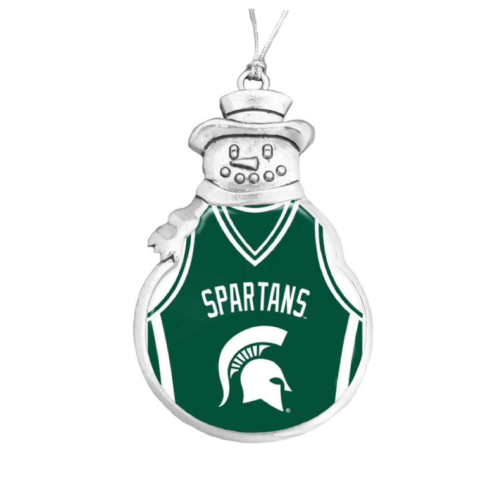 Team Ornament Michigan State Spartans Snowman Christmas Ornament ...