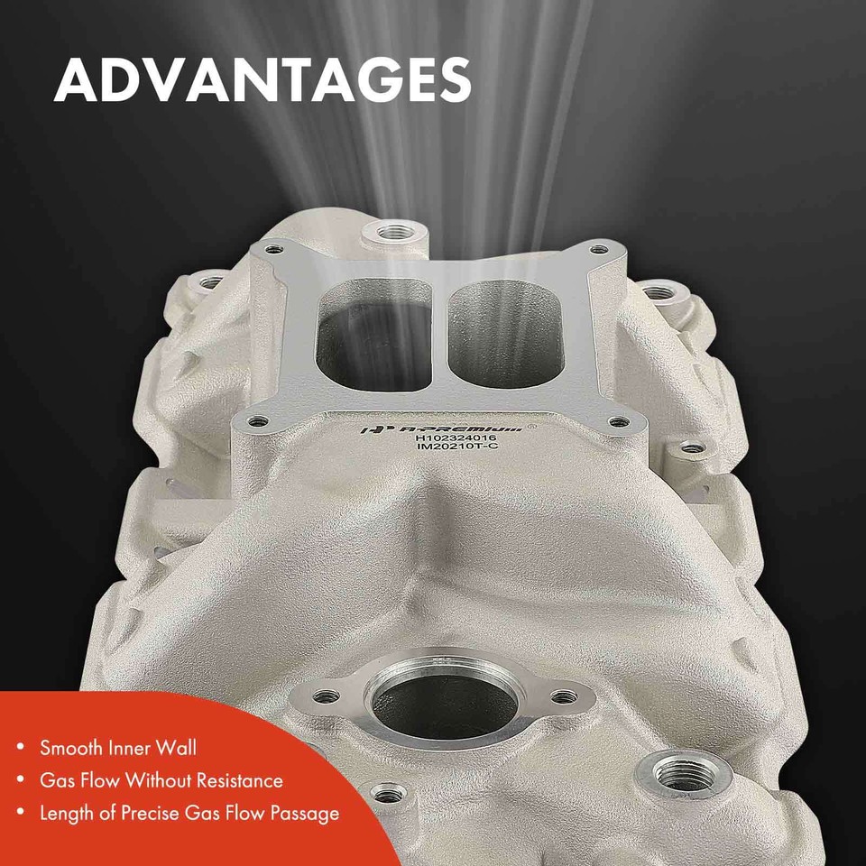 Dual Plane High Rise Intake Manifold for Chevy SBC V8 305 327 350 400 ...